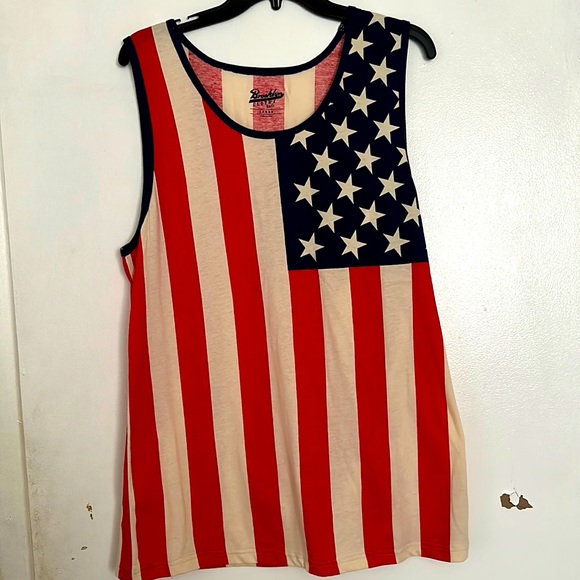 Brooklyn Cloth | Shirts | American Flag Cream Color L Tank Top | Poshmark